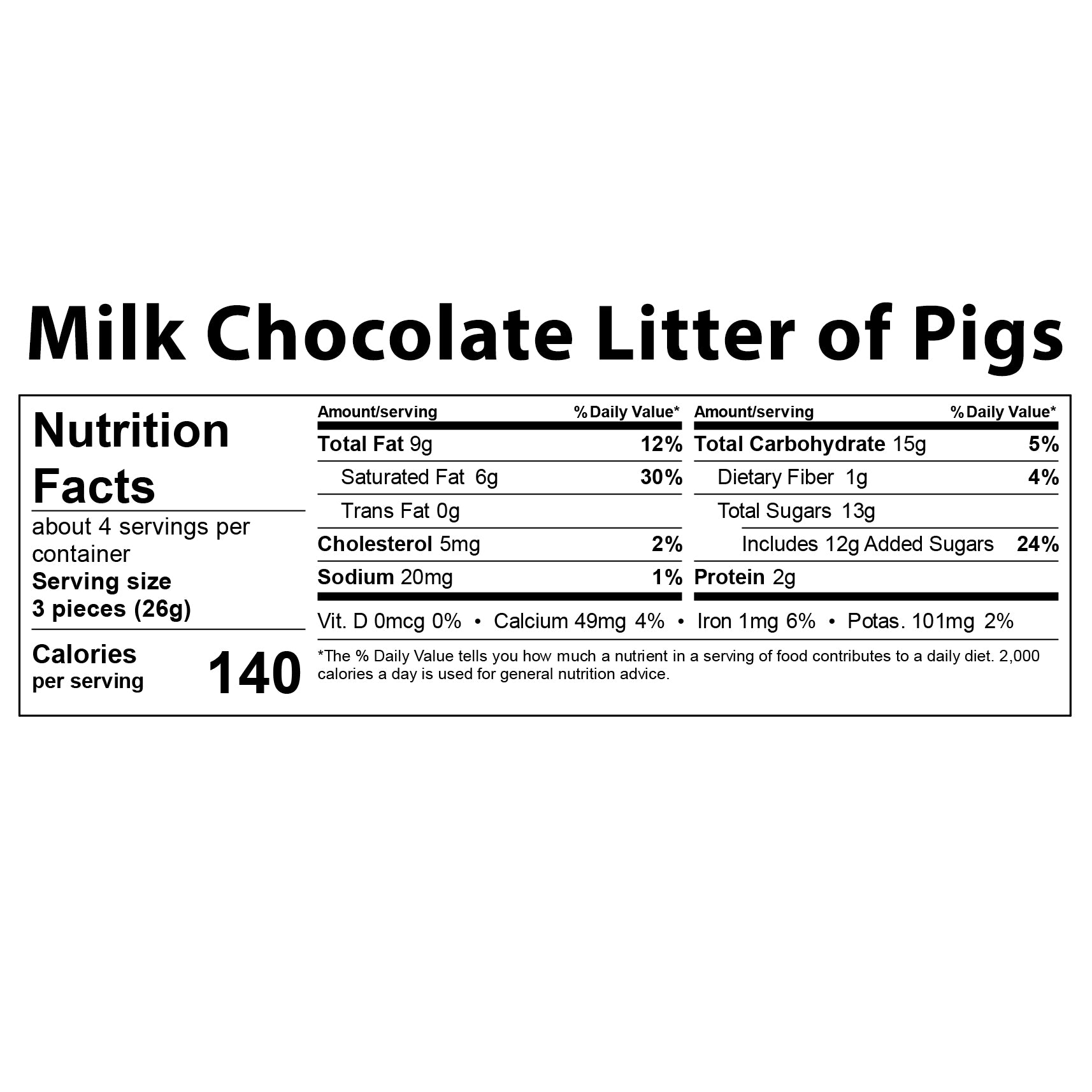 Litter of Pigs – Vermont Nut Free Chocolates