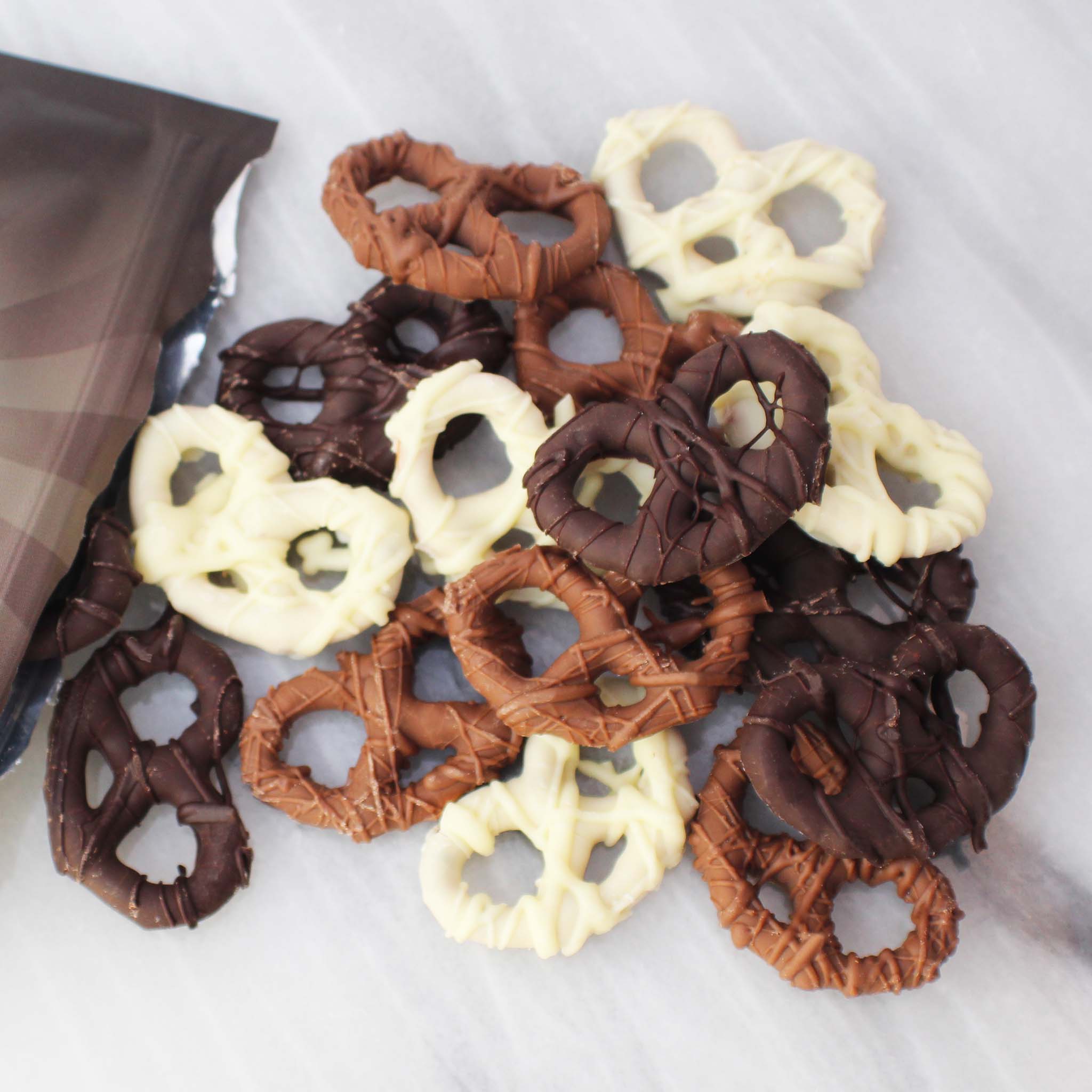 Chocolate Covered Mini-Twist Pretzels (7oz) – Vermont Nut Free Chocolates