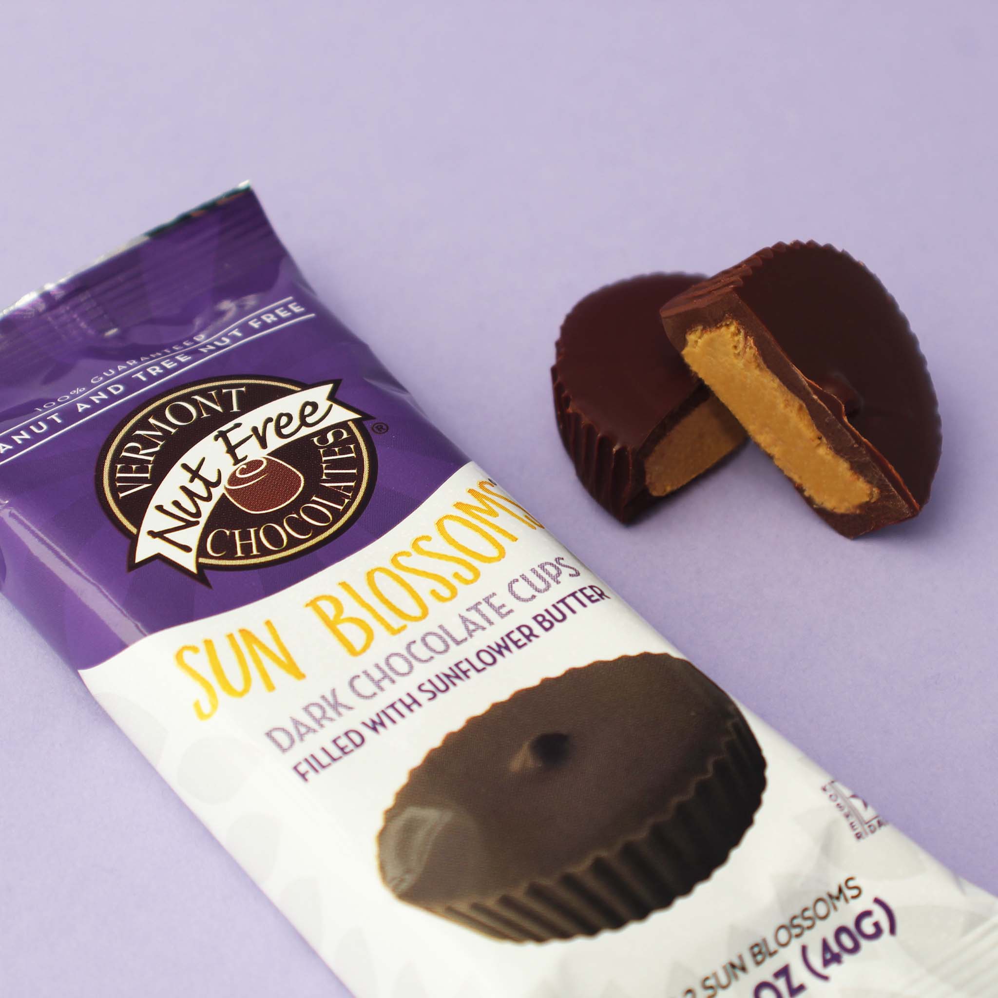 Dark Chocolate Sun Blossoms® – Vermont Nut Free Chocolates